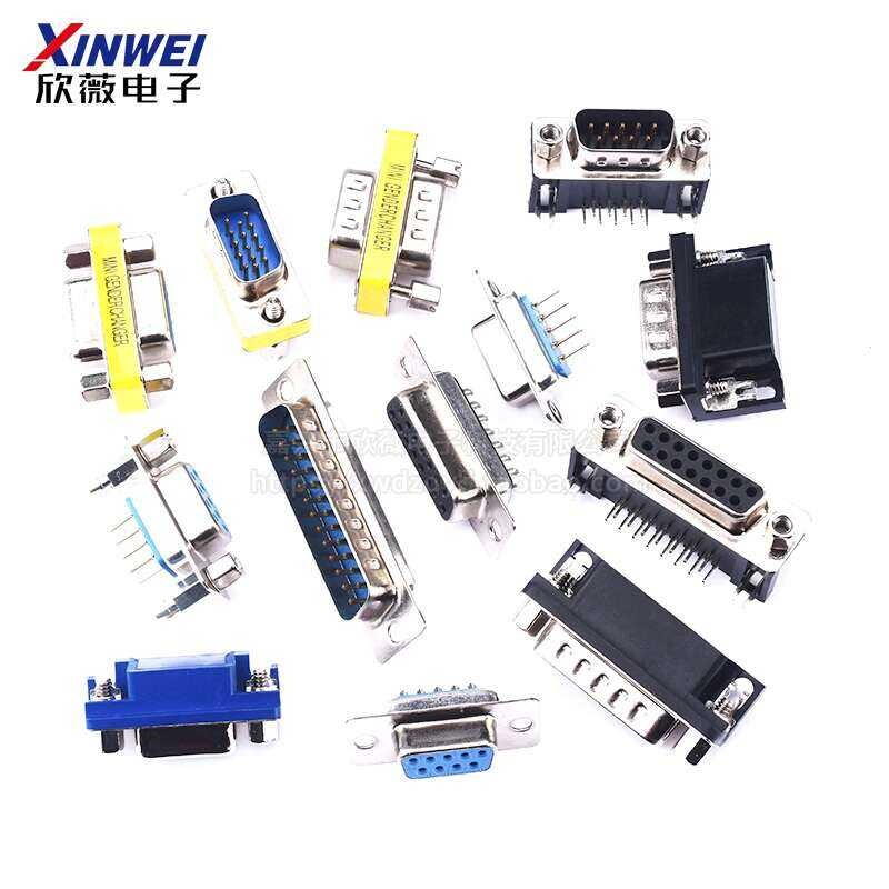 male Male Rs232 Plug Socket VGA Soldering Board Wire Type With Rivet ...