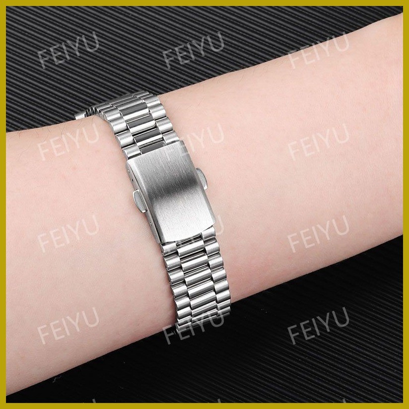 ♀ Ultra Thin Solid Stainless Steel Watch Strap Band 10mm 12mm 14mm 16mm Universal Metal Bracele ...