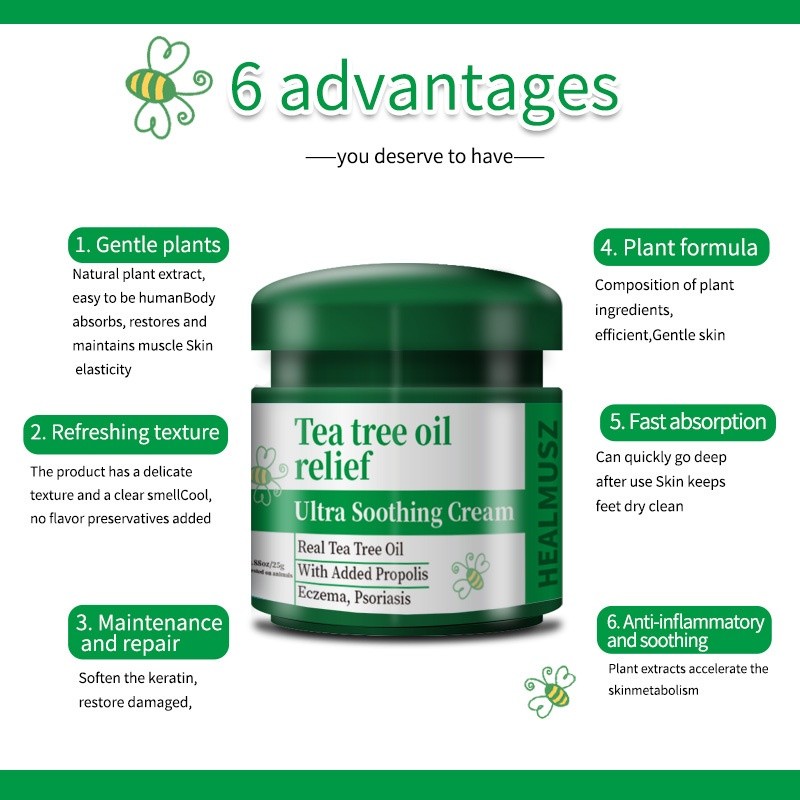 Tea Tree Oil Relief 100% Chinese Herbal Eczema Psoriasis Creams ...