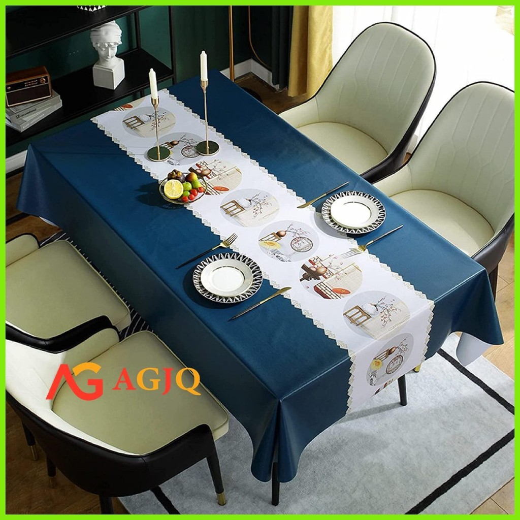 MANTEL/PVC Rectangular Nordic Table Cloth Wipeable Plastic Tablecloth ...