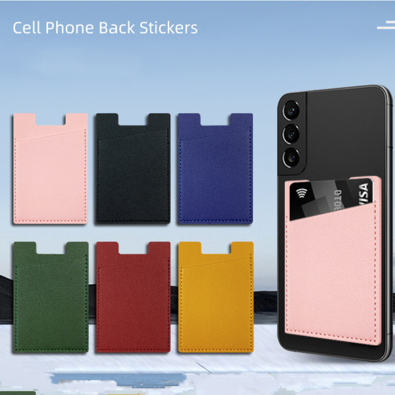 PU leather mobile phone back sticker card sleeve card holder thickened ...