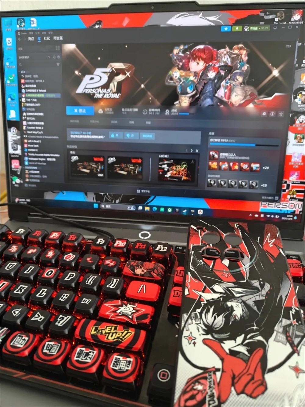 PERSONA Pudding Keycap OEM Profile 120 Keys PBT PC Four-sided Light ...