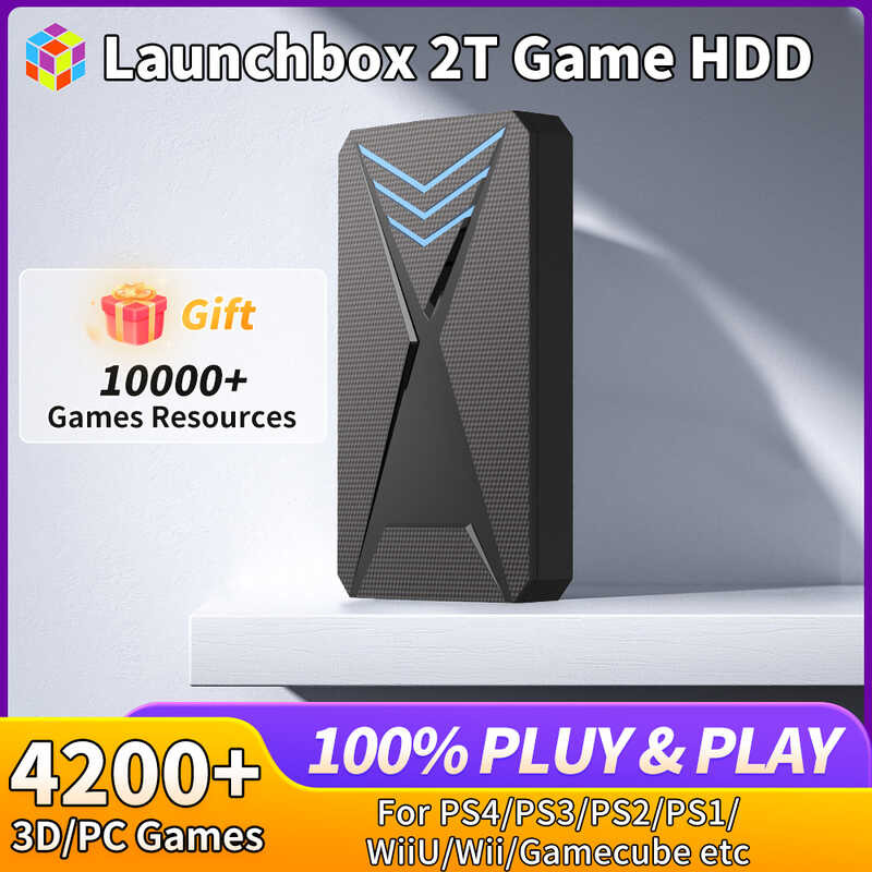 280 Portable Gaming HDD Launchbox 2T Game Hard Drive With 4200+ Pc/3D ...