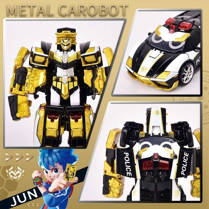 Cardbot Metal Gold LIL TIME TE BLLIE COP Truck Transforming Robot Car ...