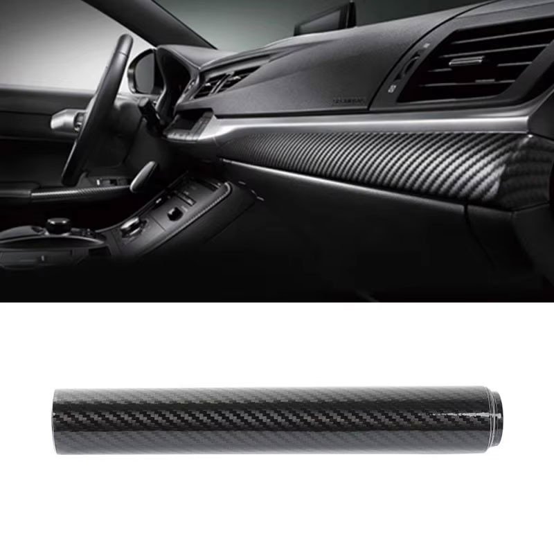 Car Sticker Glossy Carbon Fiber Vinyl Film Car Wrap Super Glossy 7D Carbon Film with Waterproof ...