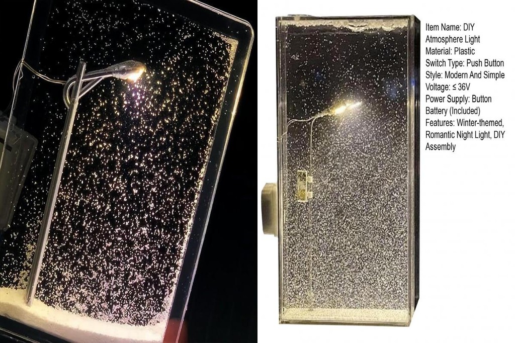 {BIG} Unique Snow Night Light Design Creative Arts and Crafts Diy Kit ...