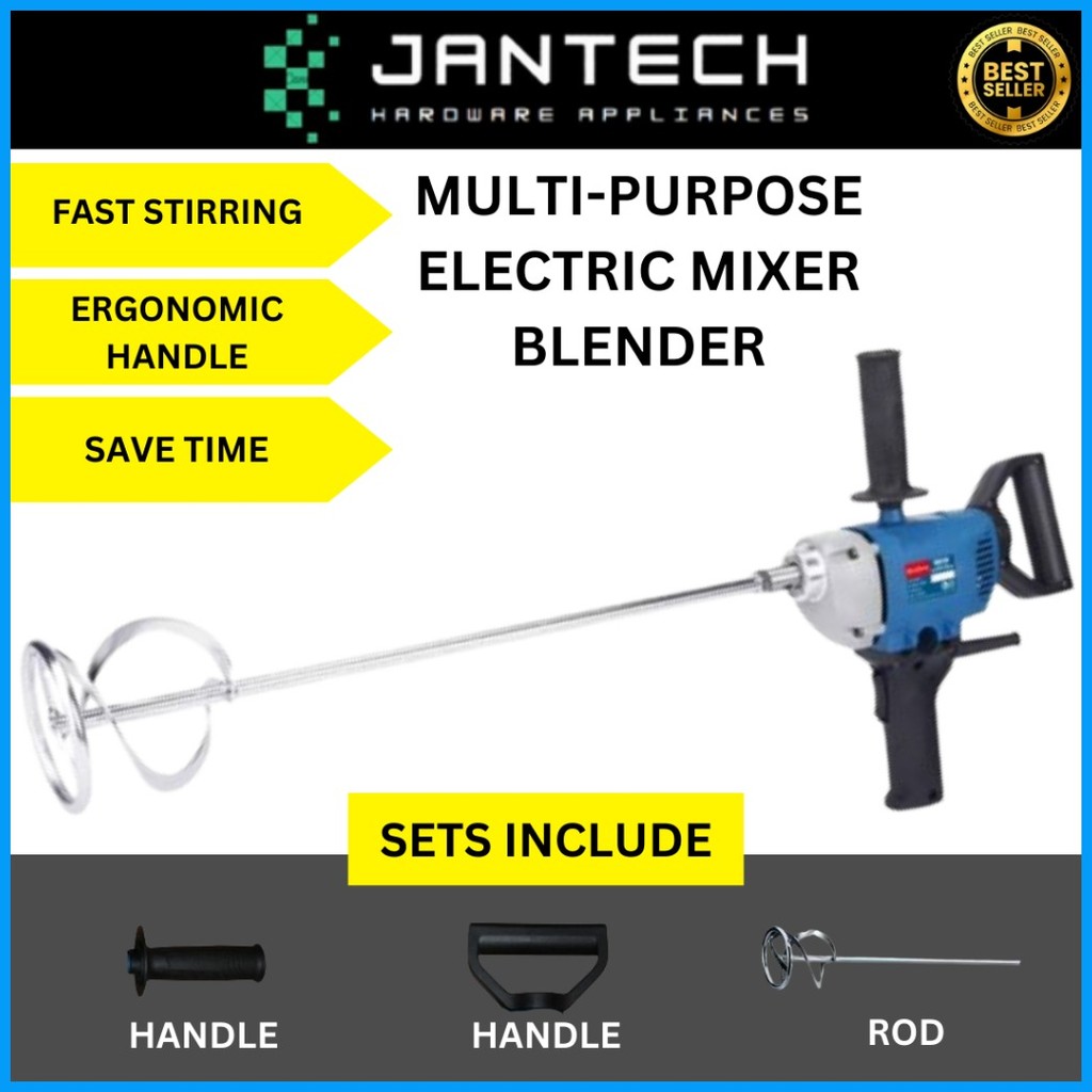 ♈ JANTECH 2000W Multifunctional Mixer Blender Cement Concrete & Paint ...
