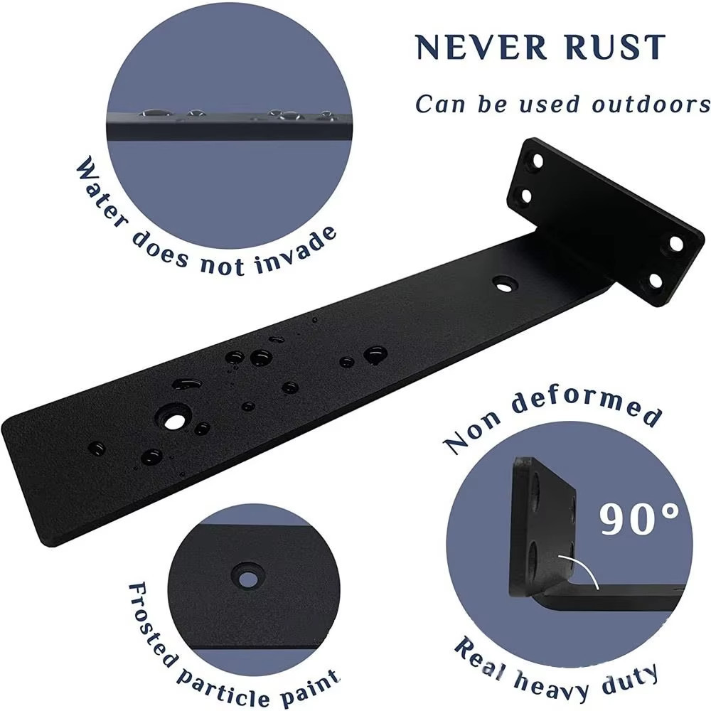 2 pieces/set Steel Heavy Duty Concealed Floating Wall Bracket Front and ...