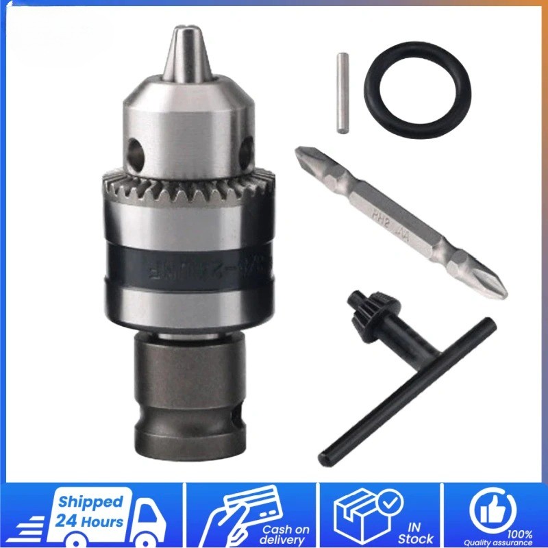Drill Chuck Adapter 10mm 13mm Impact Adaptor 1/2 "Square Drive Metal ...