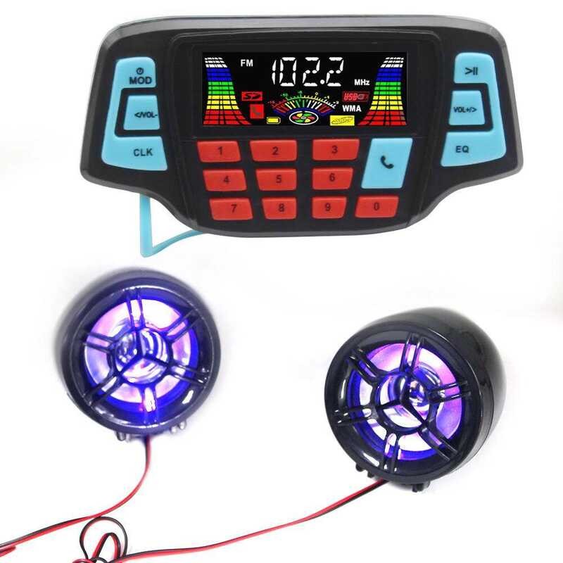 Motorcycle Waterproof Audio System USB TF Bluetooth Compatible FM Radio ...