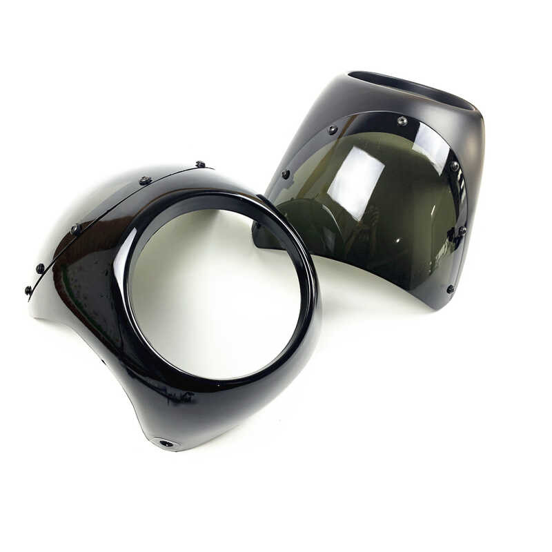 Universal Motorcycle Cafe Racer 7Inch Headlight Handlebar Fairing ...