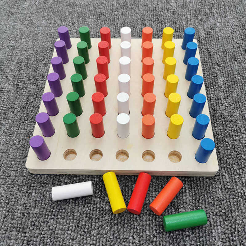 LY Montessori Grab Stick Eduional Sensory Training Color Discrimination ...