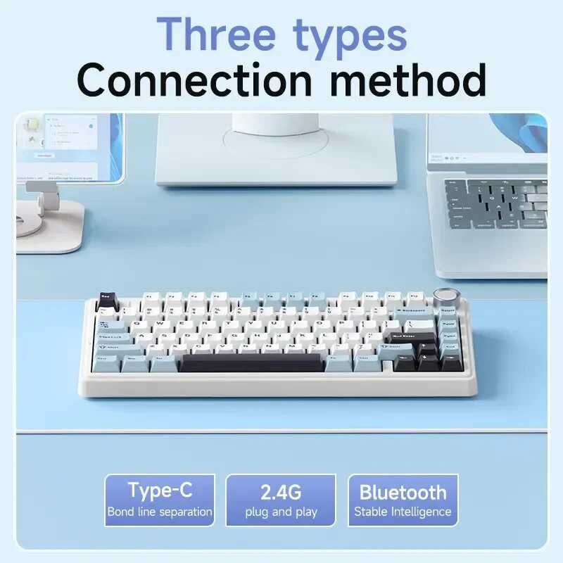 AULA F75 Wireless Nical Keyboard Reaper Axis Gamer Keyboard Customized ...