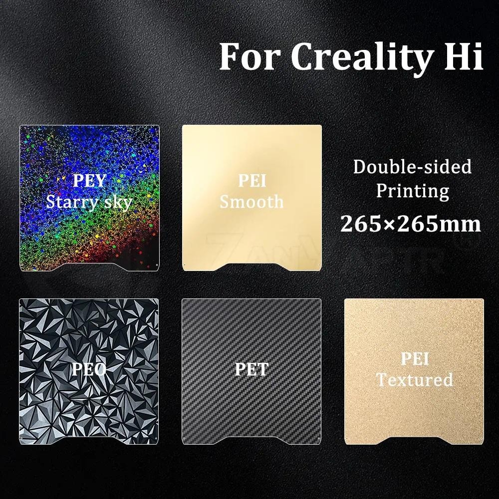 Plate For Creality Hi Build 265x265mm Spring Steel Sheet PEI PET PEY ...