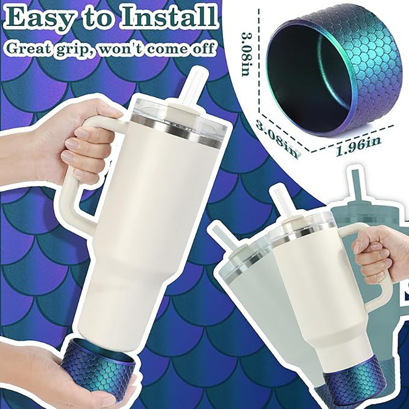 Mermaid Silicone Boot & Mermaid Straw Cover for Cup 40/30/20 Oz Stanley ...