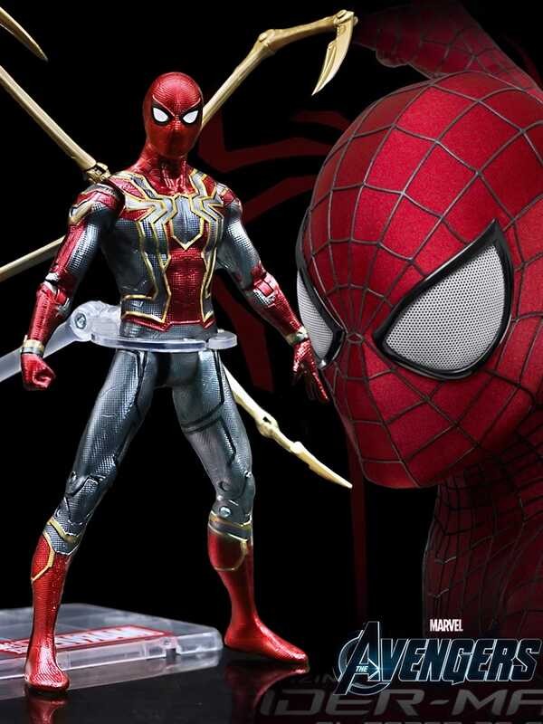Authentic Marvel Spider Man Toy Iron Man Handmade Avengers: Metal Gear ...