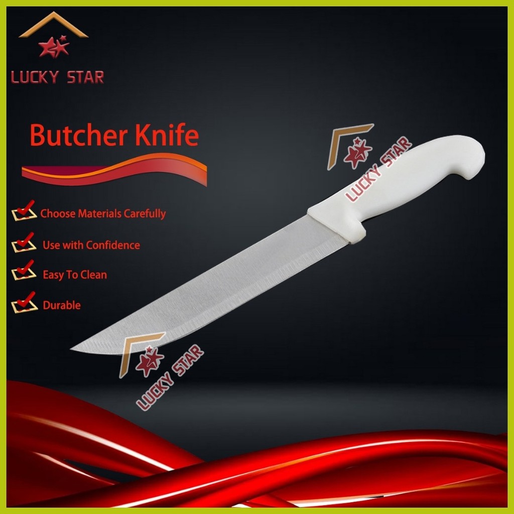 Baishun White Handle Kitchen Knife Stainless Steel Ultra Sharp Knife ...