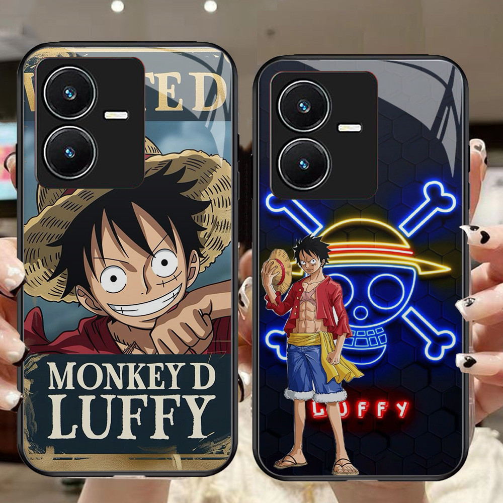 G-108 One Piece Luffy HD Glass Case for VIVO Y22 V25 Y75 Y55 Y28 Y22S ...