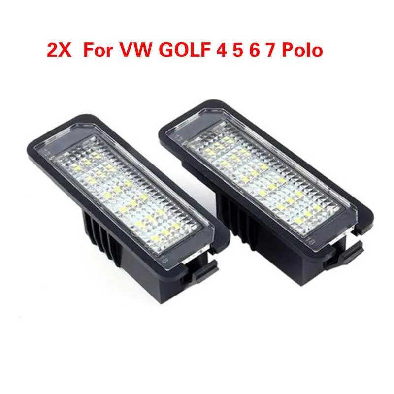12V Φ 2Pcs 6000K LED Number License Plate Light Lamps Para Sa VW GOLF 4 ...