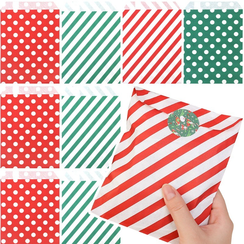 24 Pcs Christmas Candy Packing Bag - Festival Party New Year Decor ...