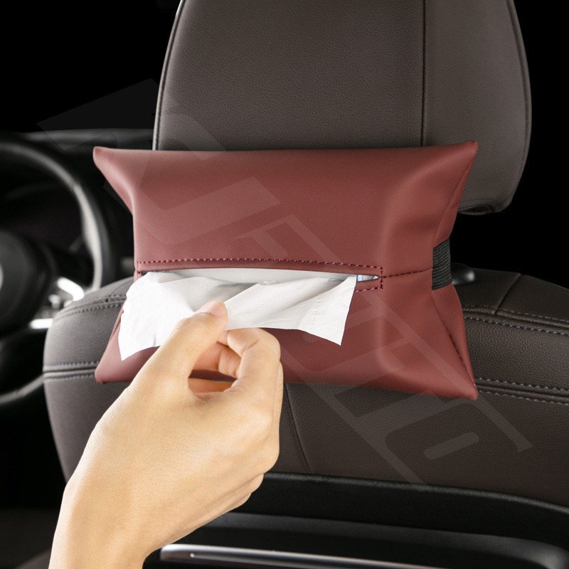 1/2pcs Mitsubishi Attrage Car Tissue Box Holder Nappa Leather Car ...