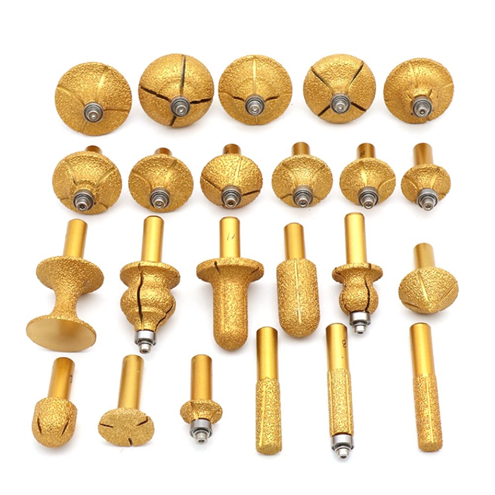 1/2 inch Shank Vacuum Brazed Diamond Router Bits for Granite Router ...