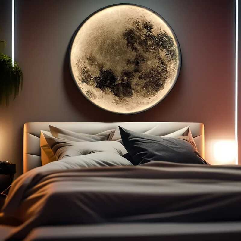LED Moderno Wall Lamp Buwan Ng Loob Ng Liwanag Para Sa Kwarto Ng Kama ...