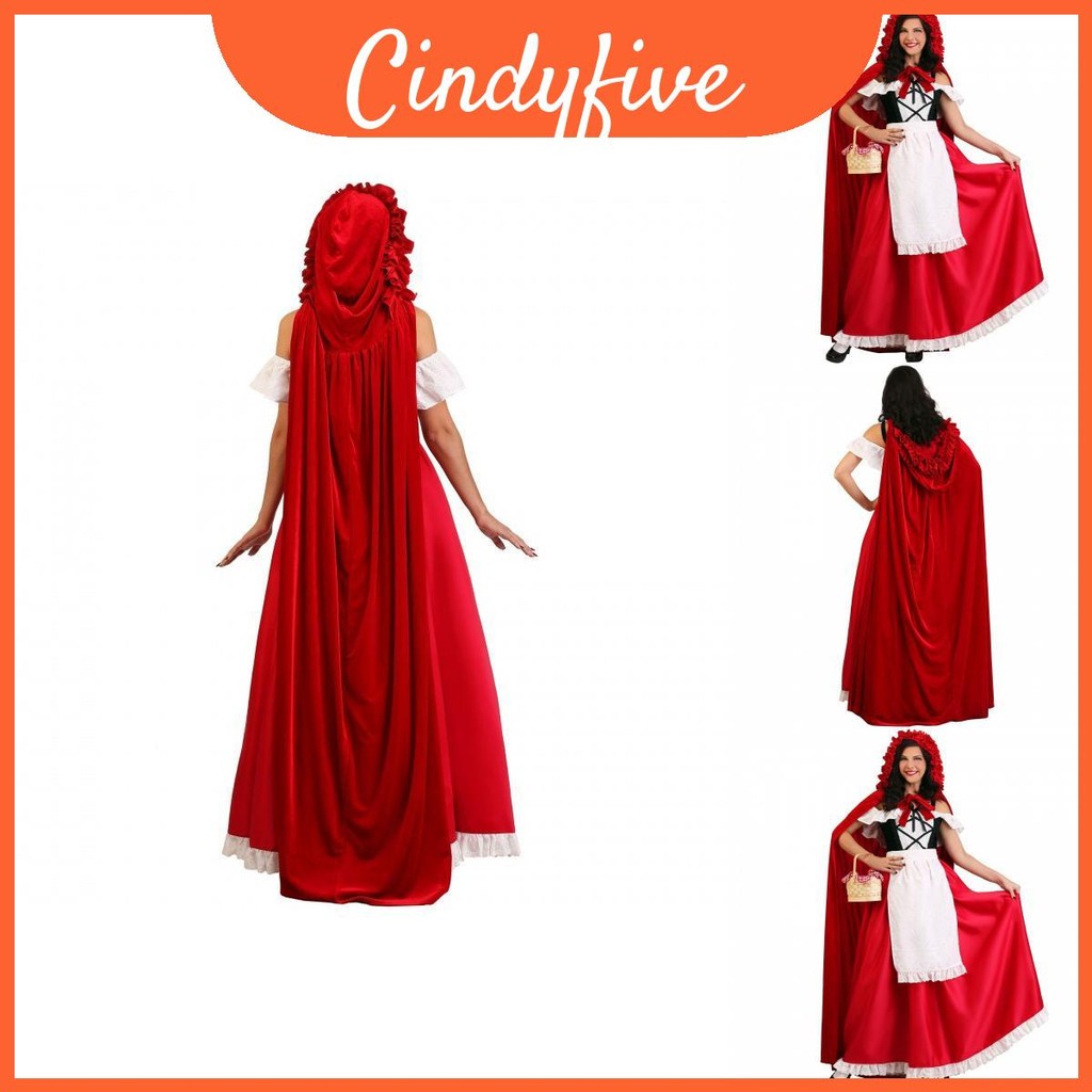 Riding Red Enchanting Hood Outfit With High-quality Cloak For Fun ...