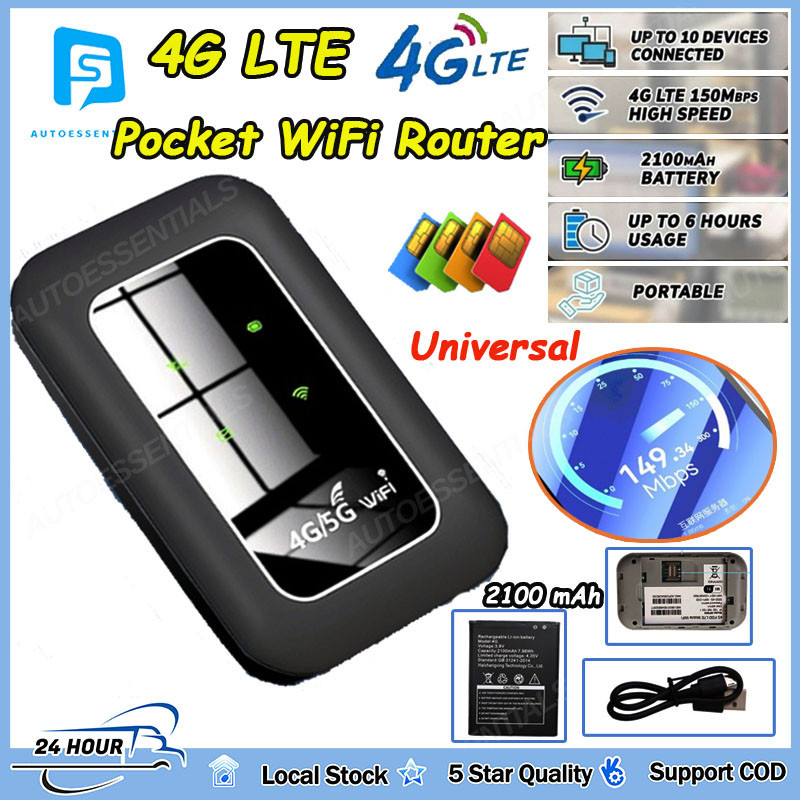 4G LTE Pocket WiFi Router Portable 150Mbps Wireless Mobile WiFi Hotspot ...
