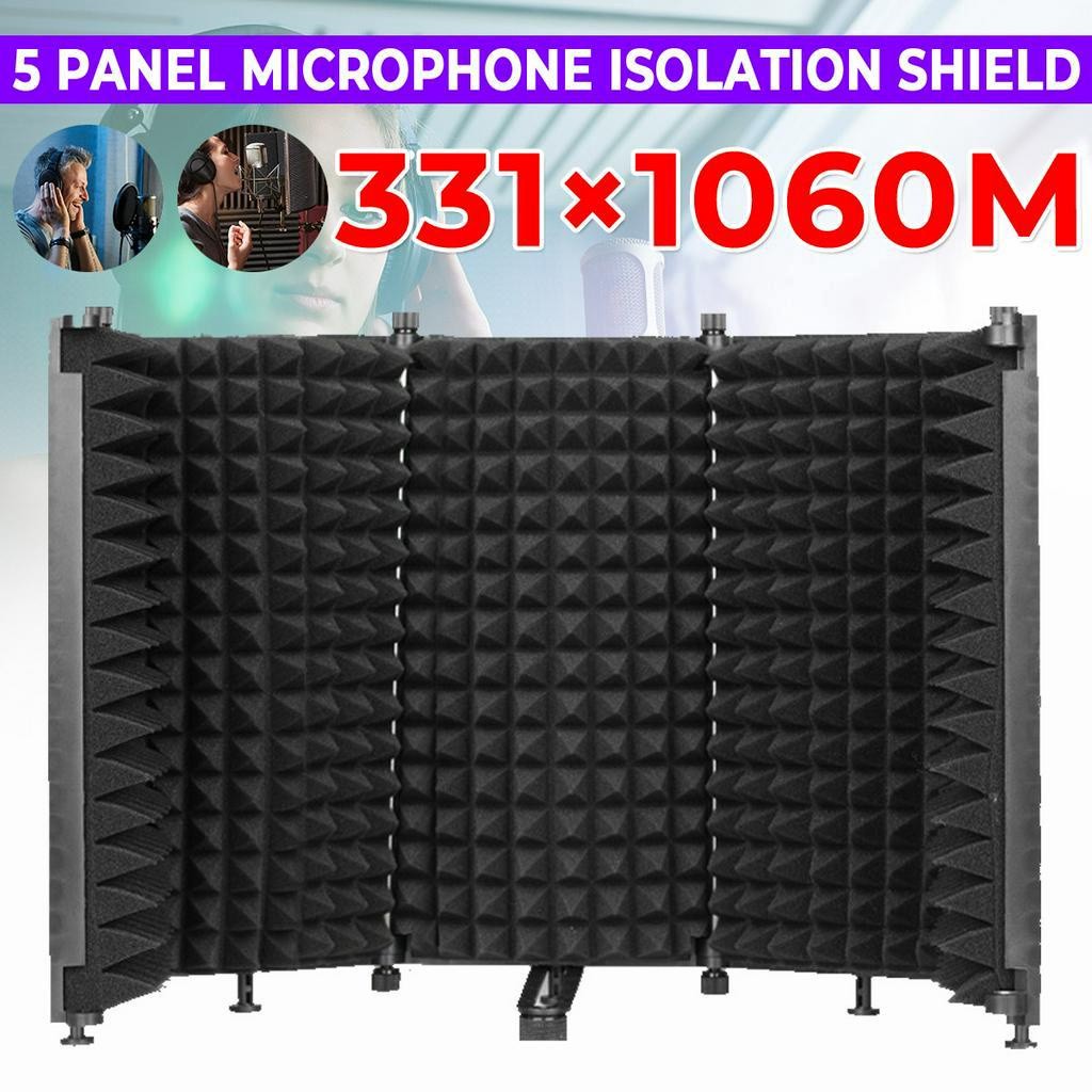 in stock 331x1060mm 5 Panels Foldable Studio Microphone Isolation ...