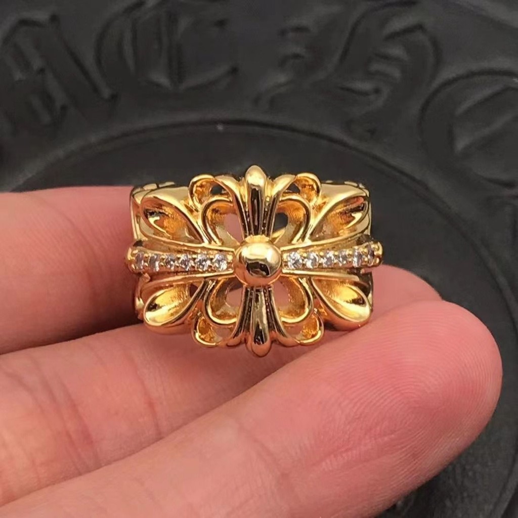 Chrome Hearts Cross Ring Men And Women Retro Ins People Iris Couple ...