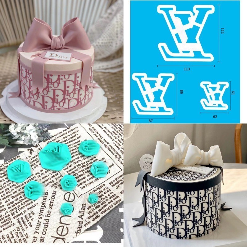 Famous luxury brand logo mold Dior goddess LV cake printing mold ...