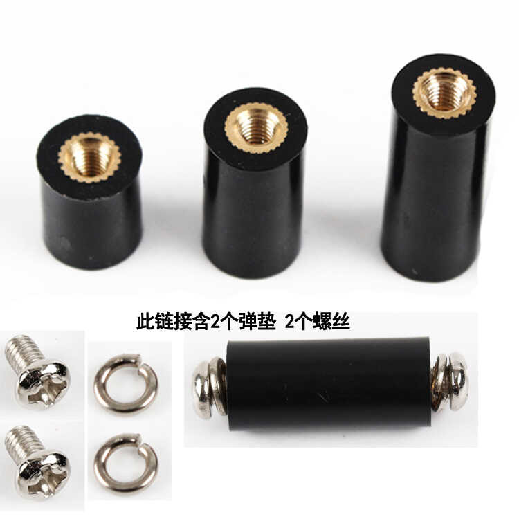 embedded black Copper laminated wood pillar with screws at both ends ...