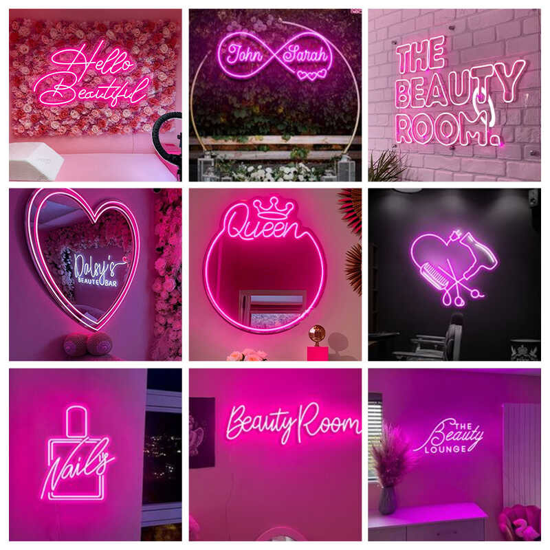 Sign Custom LED Letter Wedding Wall Art Bar Business, Name Design Room ...