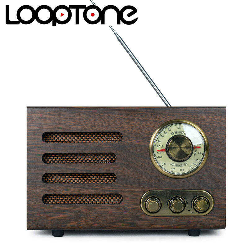 Tabletop Looptone Hi-Fi Bluetooth Vintage Retro Am/Fm Radio Whip ...