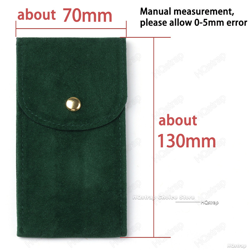 Watch Bag Green and Black Flannelette Gift Bag Travel Storage Case ...