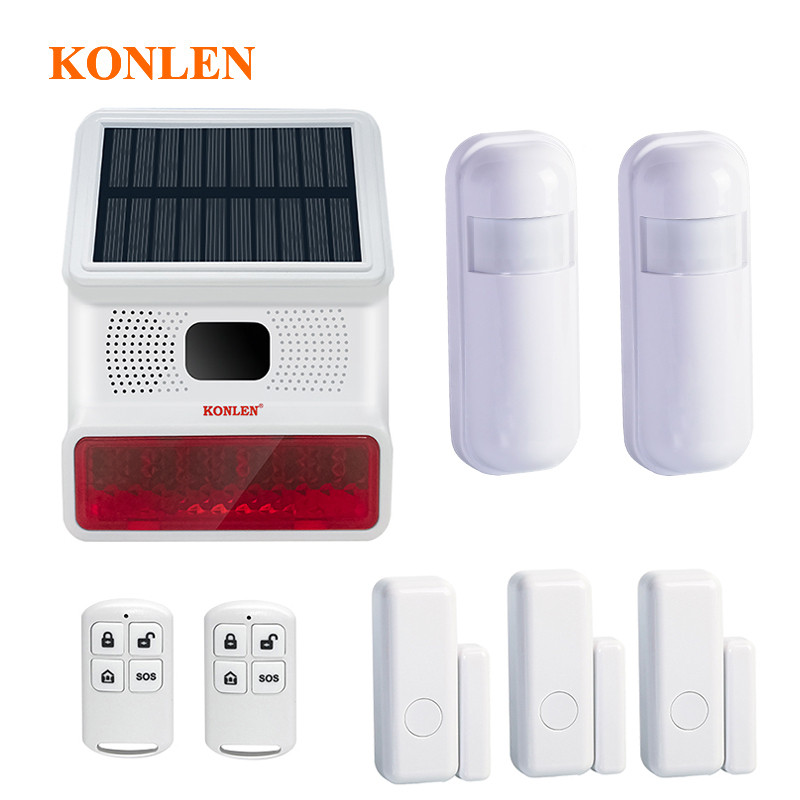 433mhz Strobe Solar Siren Outdoor Wireless Home Alarm Horn Sound Burglar System Security ...