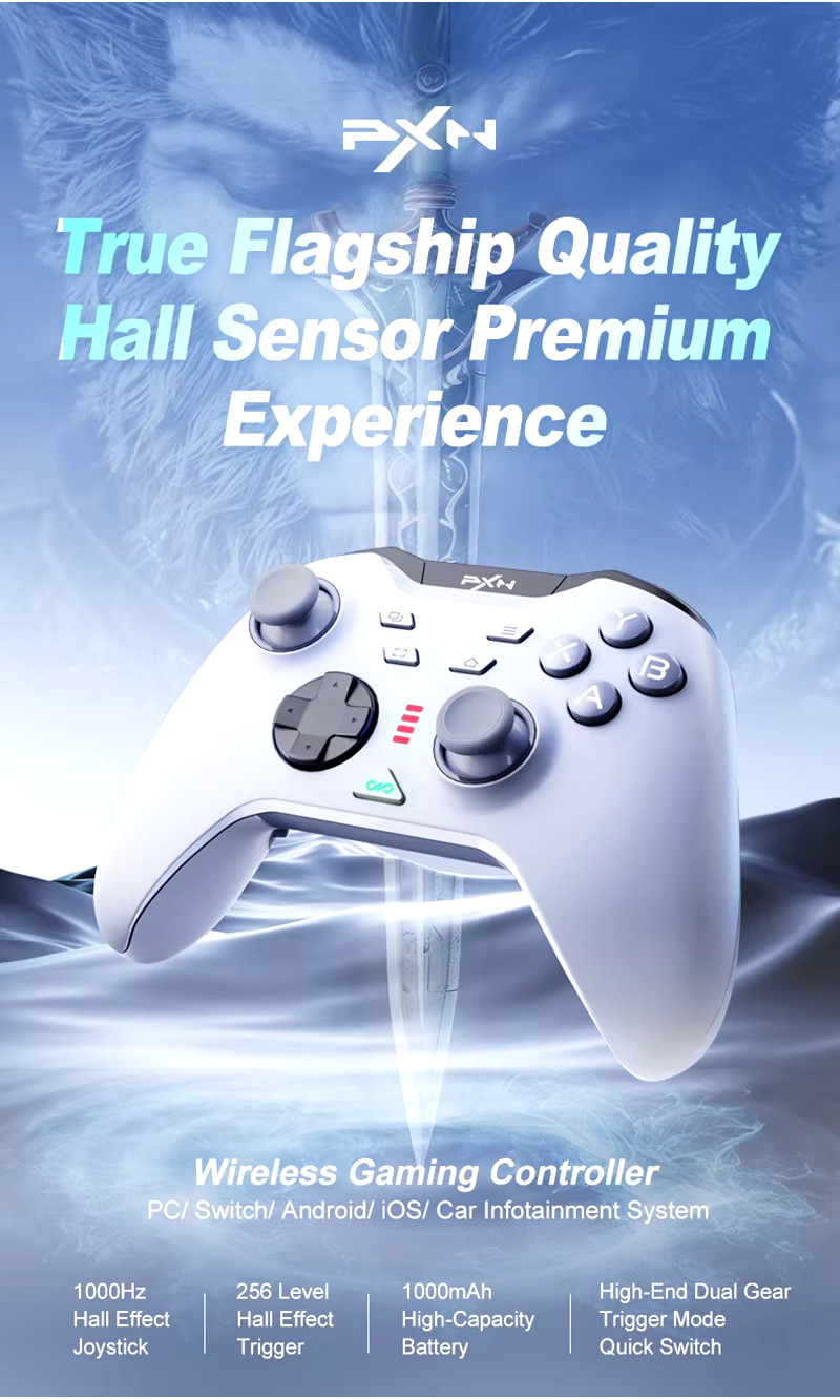 Pxn P5 Chengying Wireless Bluetooth Game Controller Hall Trigger Trigger Joystick Triple Mode ...