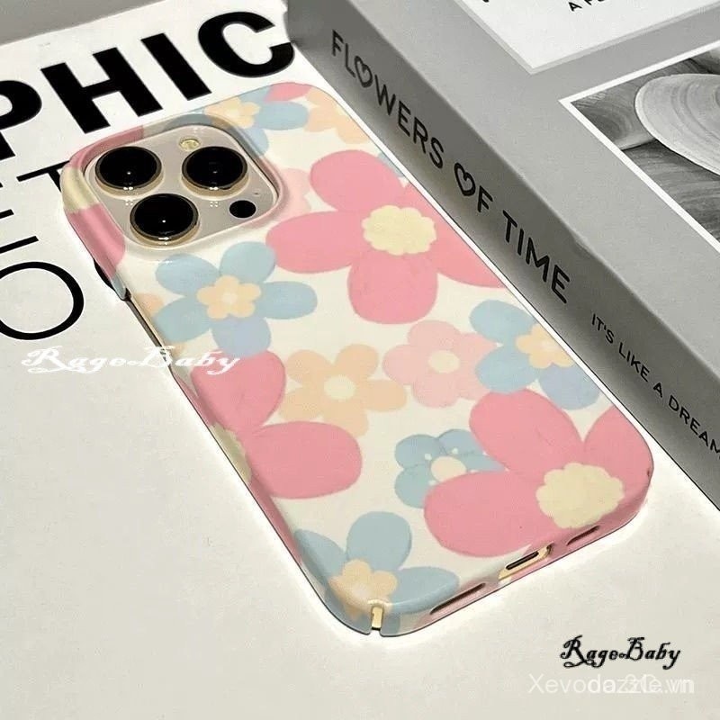 Creative full paint flower screen iPhone case suitable for iPhone 16 ...