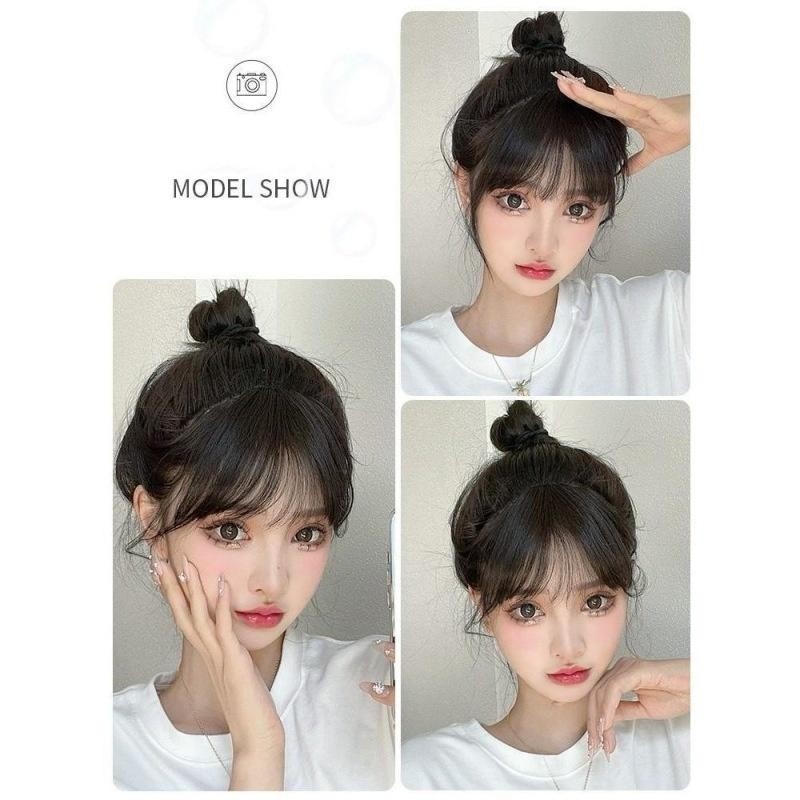Air Bangs Extensions Korean Style Wigs Forehead Hairpiece Invisible ...