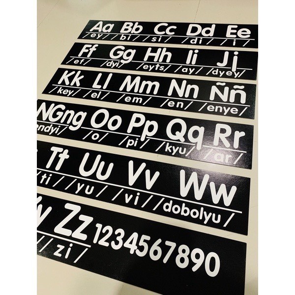 1 set Cursive OR Print Alphabet Letters Long Display Poster ...