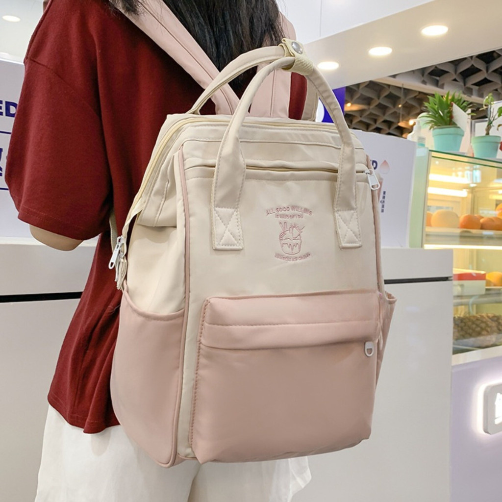 New Fashion Light weight Girls Academy School Bags Leisure Nylon ...