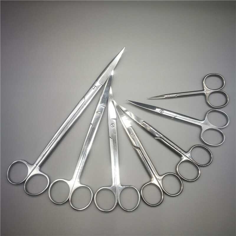 steel Medical stainless surgical instruments with straight curved tips ...