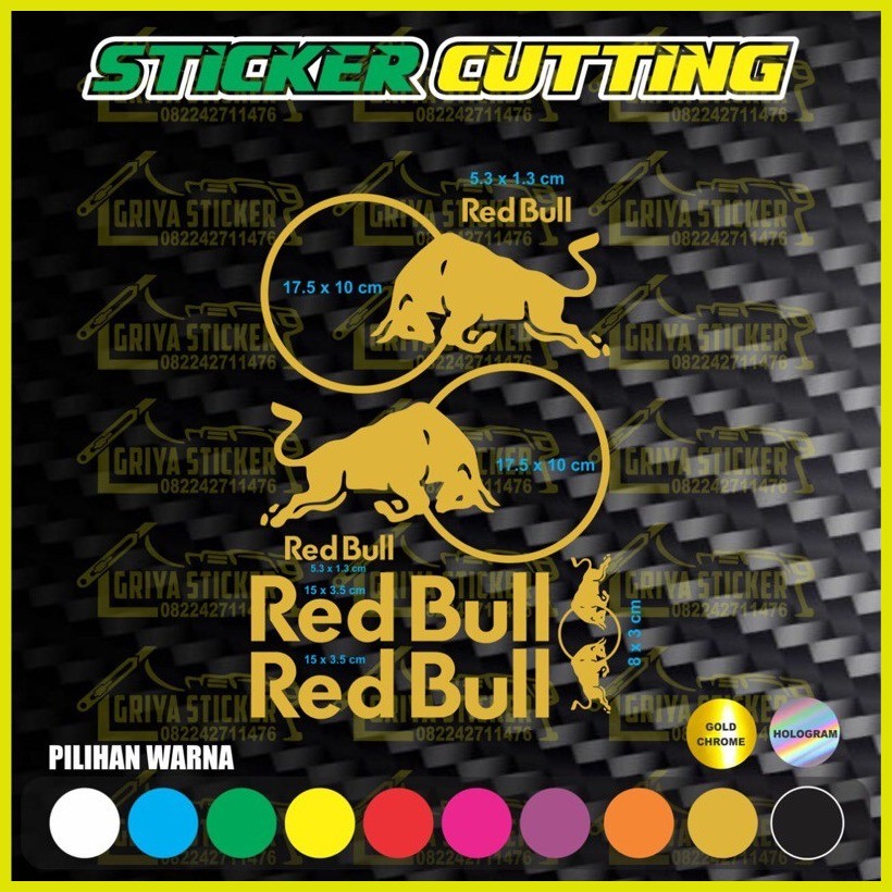 ⊙ Redbull Helmet Sticker set kyt tt course nfr Sticker red bull cutting ...