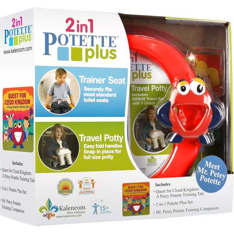 Kalencom 2-in-1 Potette Plus Potty Training Kit with Mr. Petey Toy and ...
