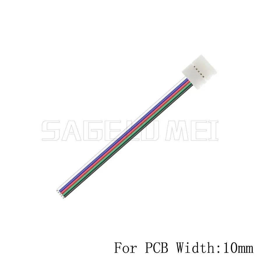 5pcs 2pin 8mm 10mm 3pin 4pin 5pin 6pin led connector cable Free Welding ...
