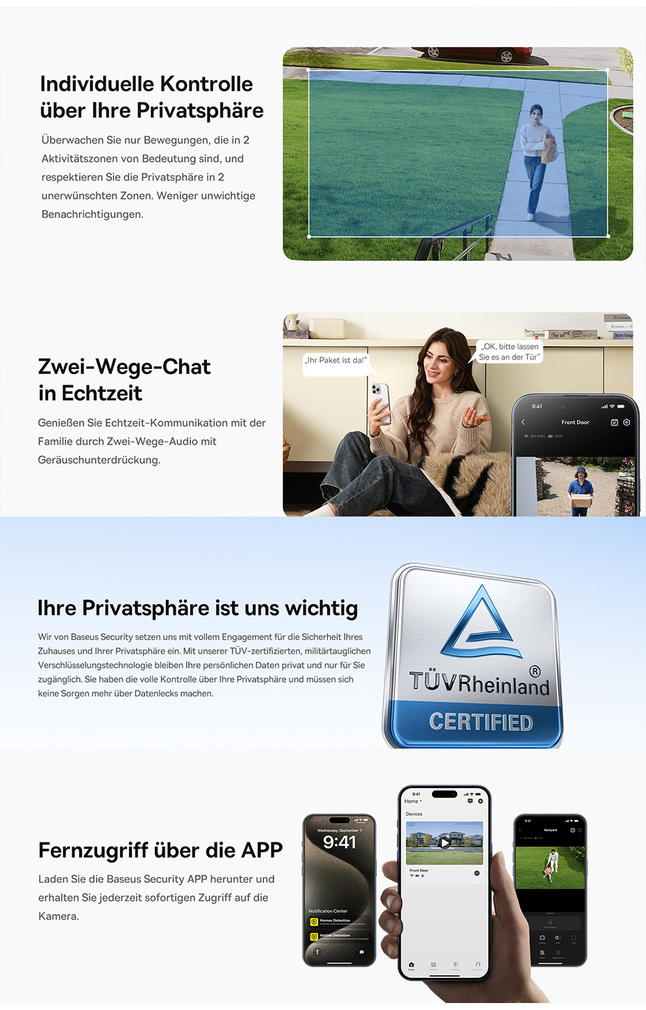 Baseus new Security B1 Outdoor Camera 2K Wireless Wifi Camera Security Protection System 24/7 ...