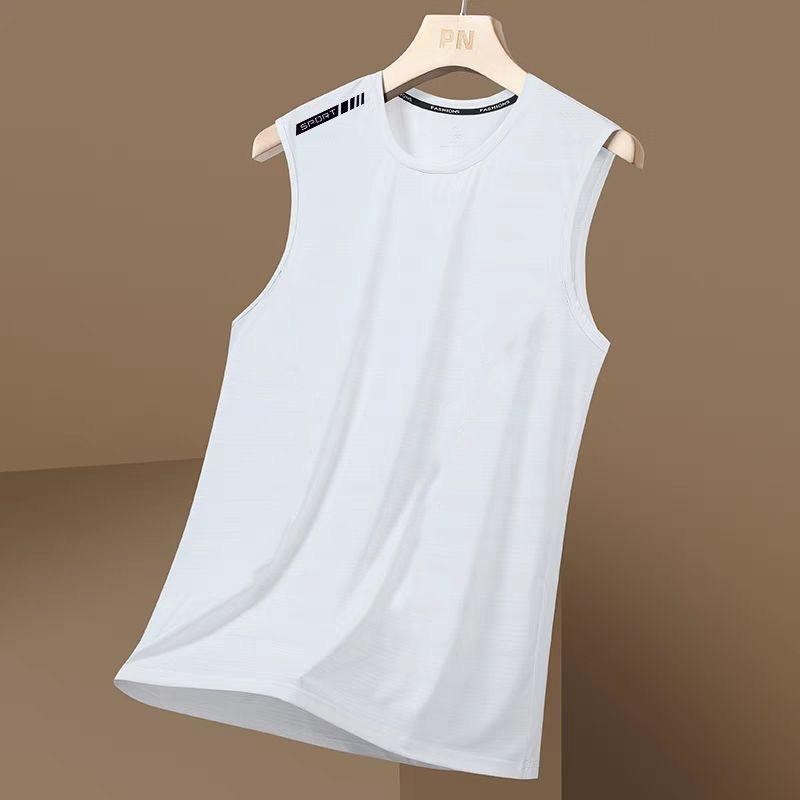 [4 Colors] M-5XL Men's Dri fit Sando Quick-Dry Solid Color Training ...