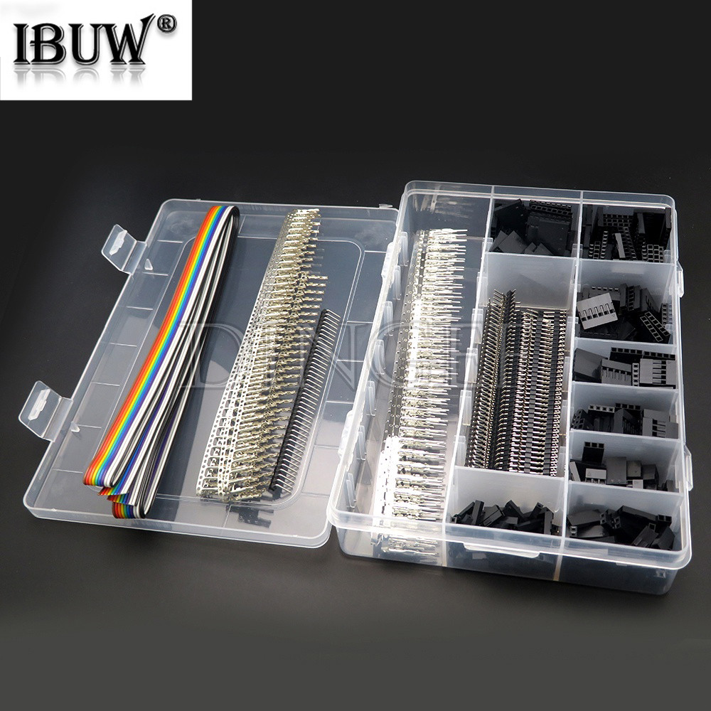 1550PCS/Set 2.54mm Dupont Connector Kit PCB Headers Male Female Pins Electronics Cable Jumper ...