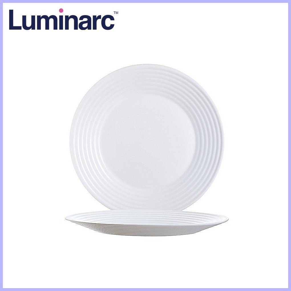 Luminarc Harena Opal Microwaveable Glass Dinner Plate 6pcs 25cm ...